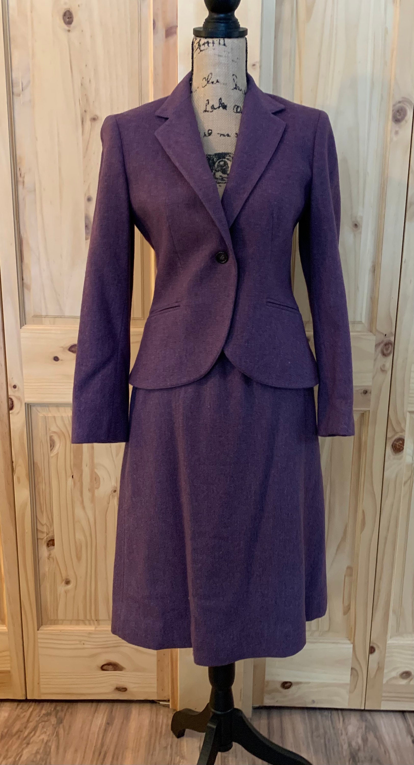 Vintage, the Villager Plumb Wool Suit - Etsy