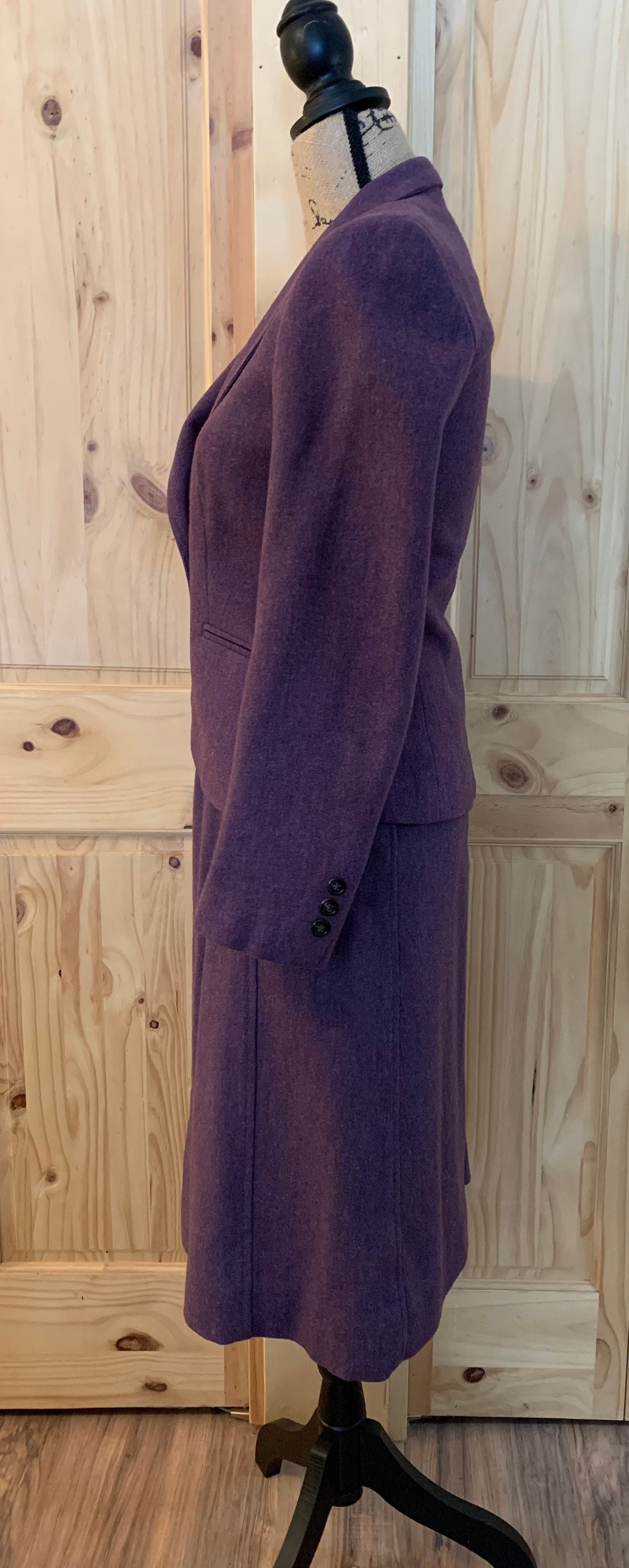 Vintage, the Villager Plumb Wool Suit - Etsy