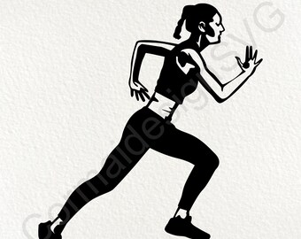 Heartbeat Woman and Man Runner Svg, Files Svg for Cricut Print, Track ...