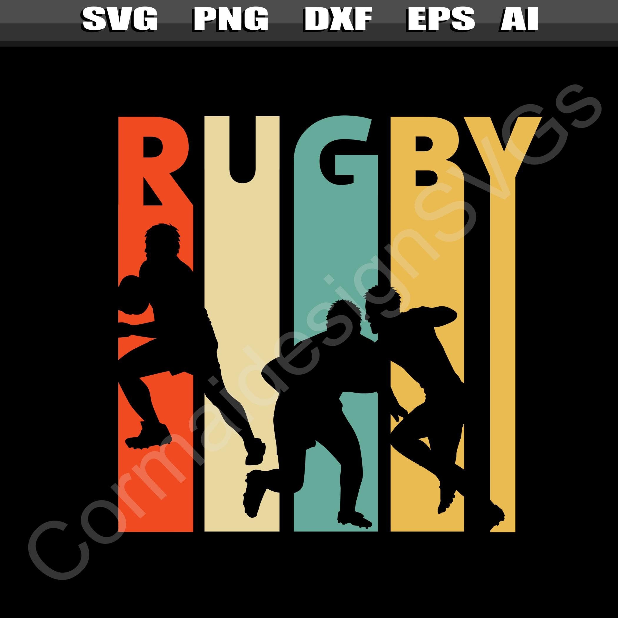 Retro Rugby Svg, Vintage Rugby Player Svgs, Rugby Polo Svg, Print and ...