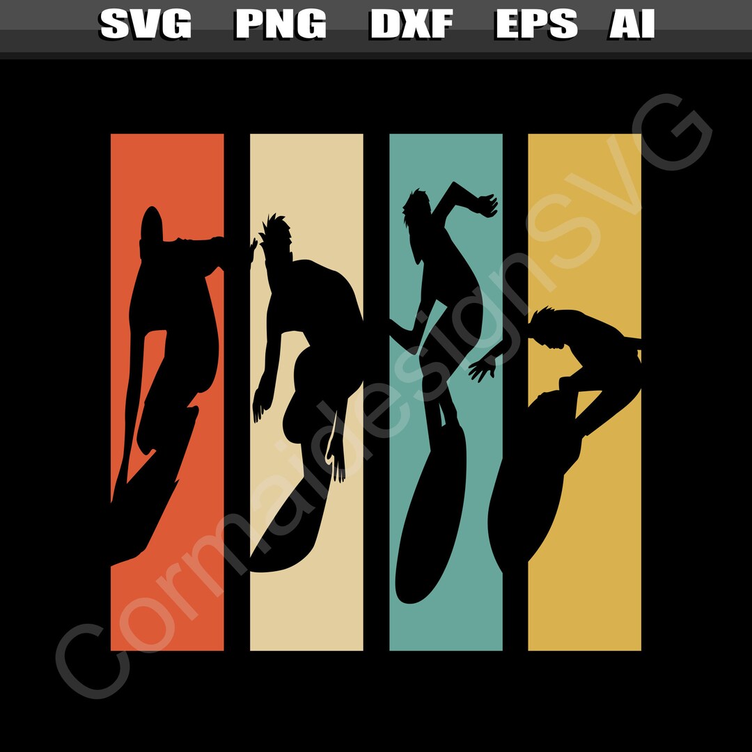 Retro Surfing .svg, Vintage Surfboarder SVG File, Surboarding .svg ...