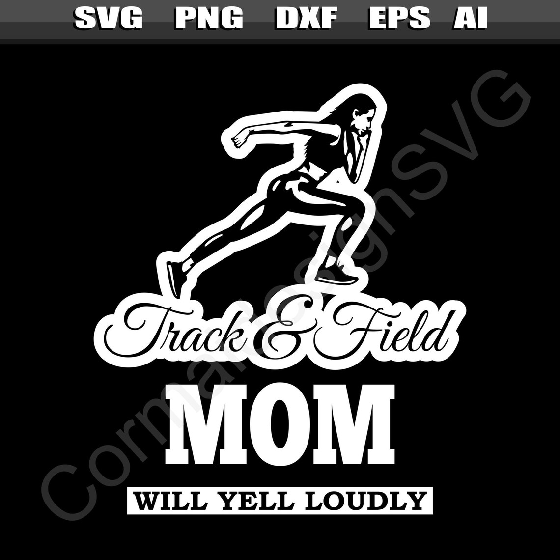 Funny Track and Field Mom Svg, Track & Field Svg, Running Svgs, Runner ...