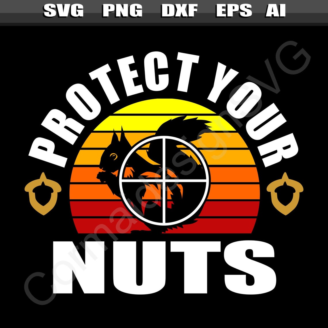 Funny Squirrel Hunting Svg, Funny Squirrel Hunter SVG File, Print and ...