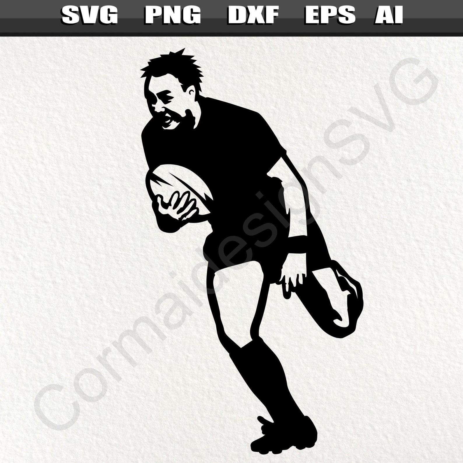 Rugby Silhouette Svg, Male Rugby Player Silhouette, Rugby Team ...