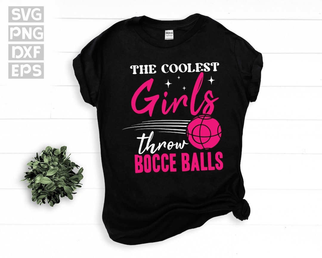SVG, Png, Dxf, Eps - Female Bocce Ball Player Graphic Art, Pink Bocce ...