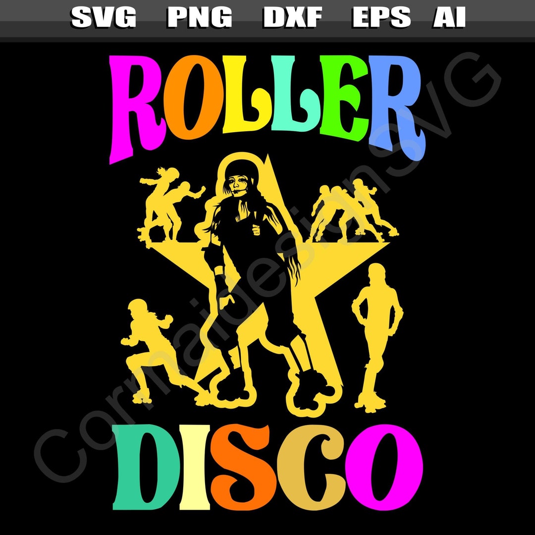 Roller Disco Party, Roller Derby Svg, Roller Skating Svg, Roller Skater ...