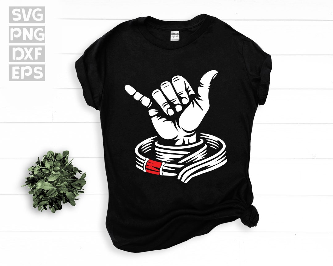 SVG, Png, Dxf, Eps - Cool Jiu Jitsu Hand Gesture Grappling BJJ Belt ...