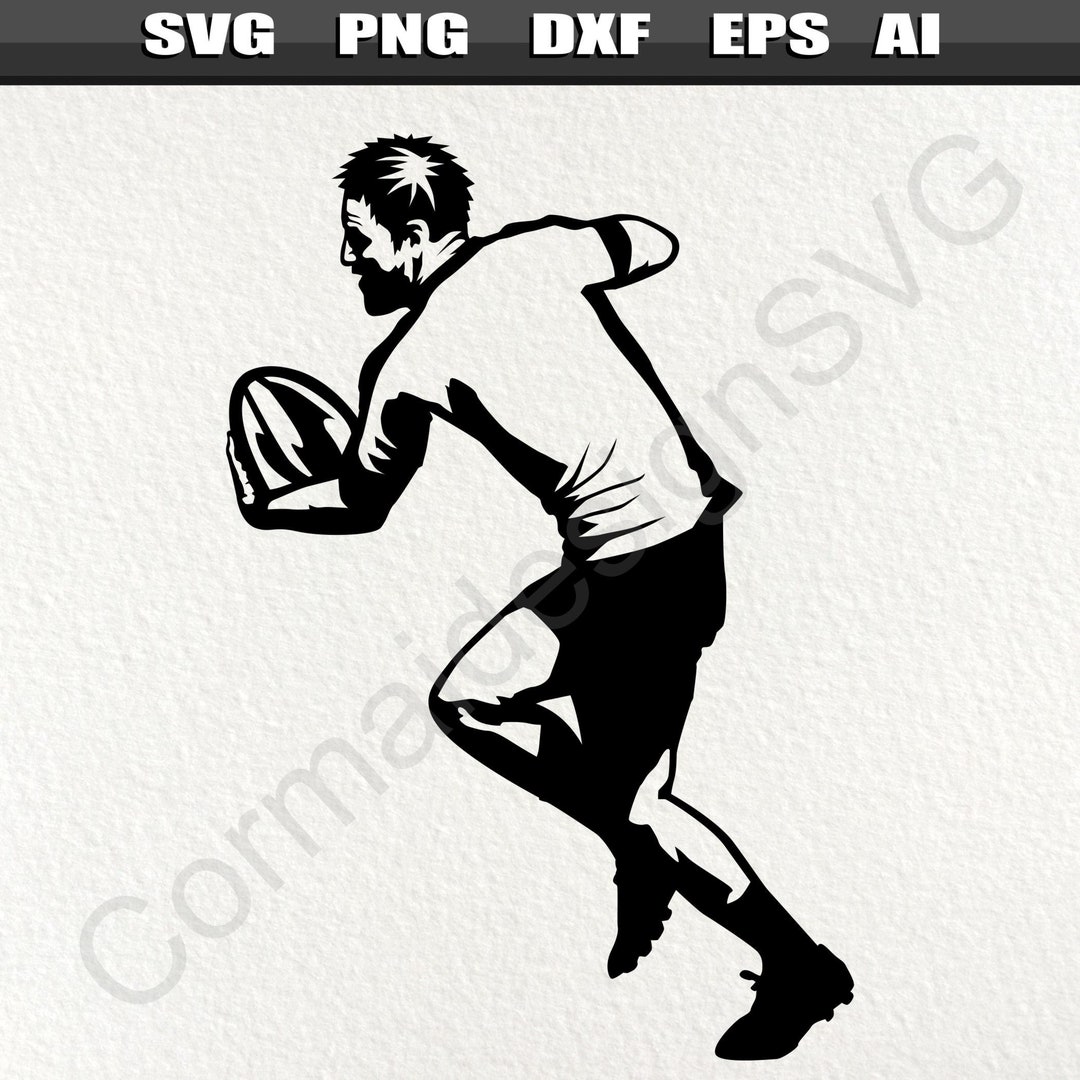 Rugby Silhouette Svg, Male Rugby Player Silhouette, Rugby Team ...