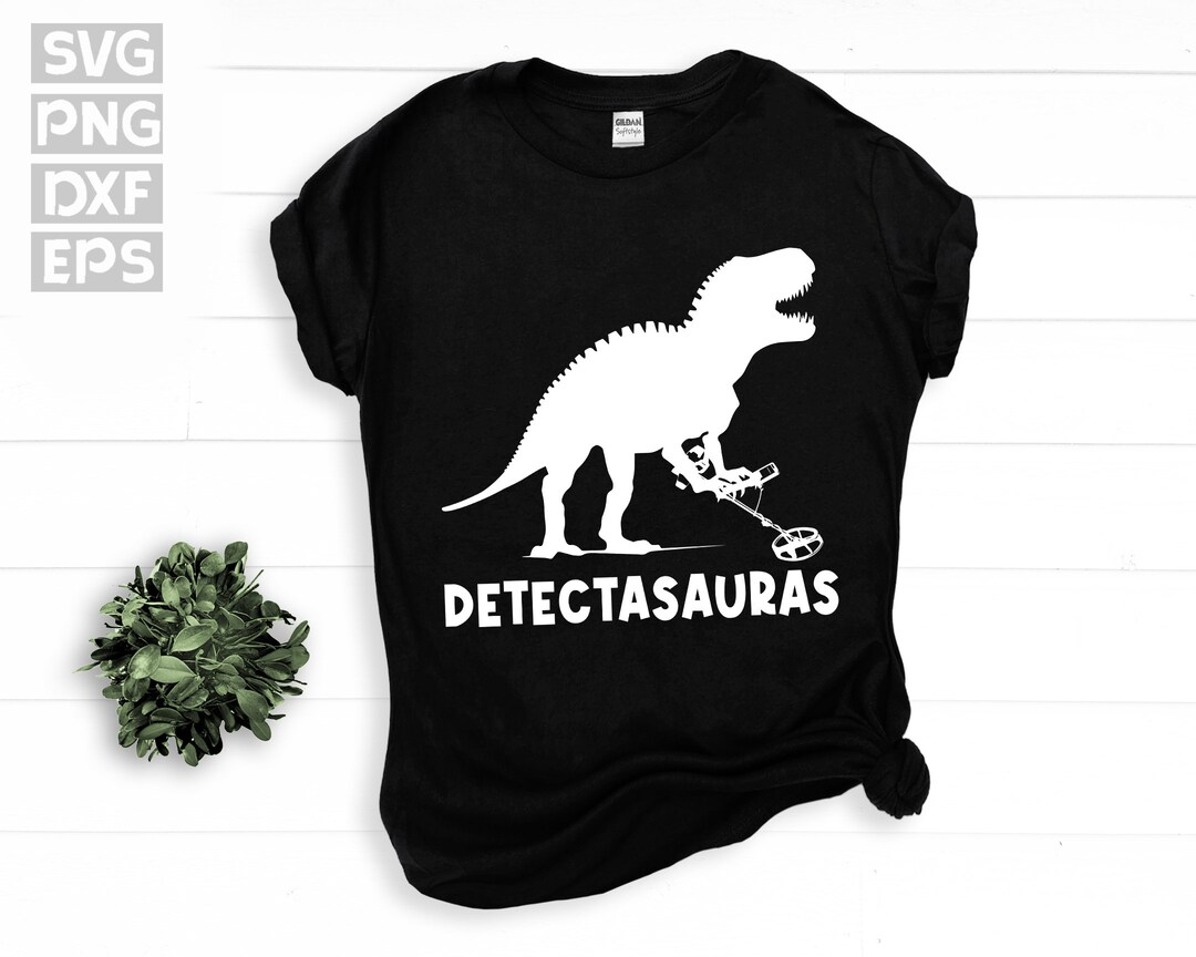 SVG, Png, Dxf, Eps T Rex Dinosaur Metal Detecting, Metal Detector, Boys ...
