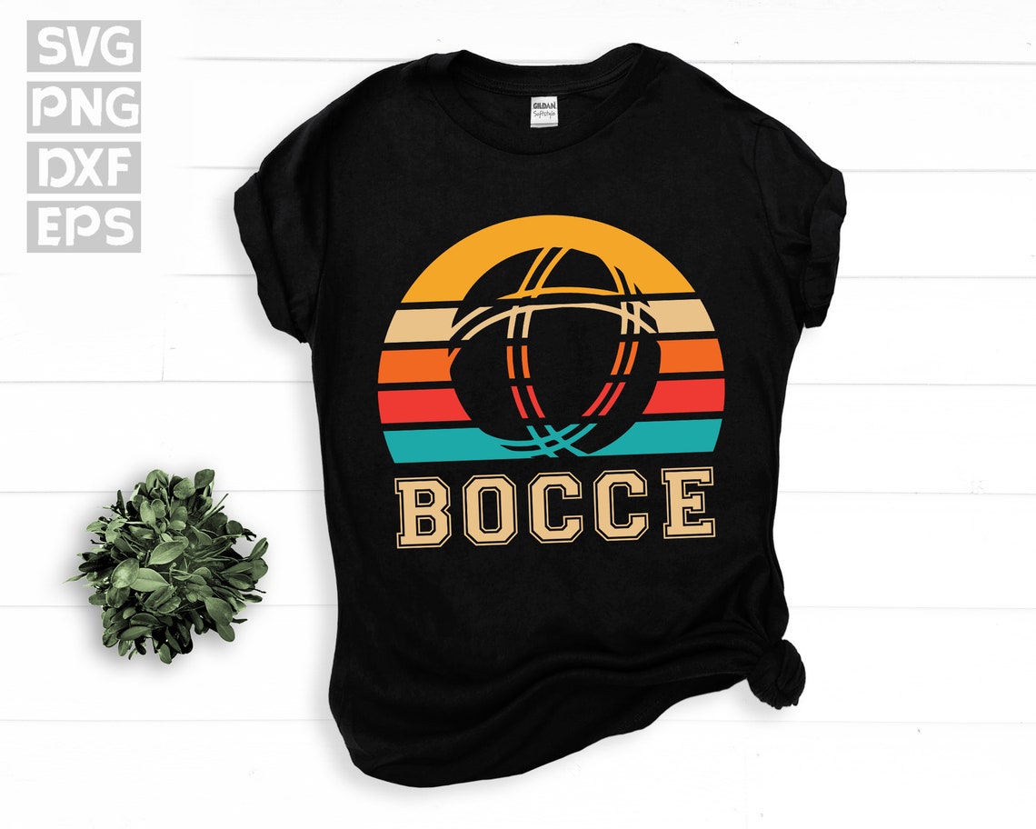 SVG, Png, Dxf, Eps - Retro Bocce Ball Graphic Art, Vintage 70s Style ...