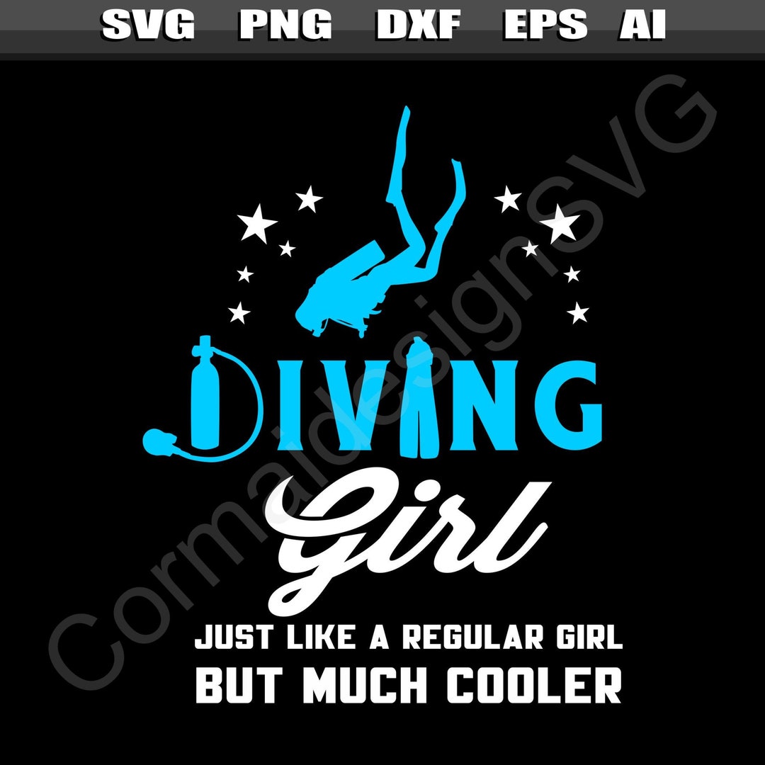 Scuba Diver Girl Svg, Digital Download, Scuba Diving Svg, Woman Scuba ...