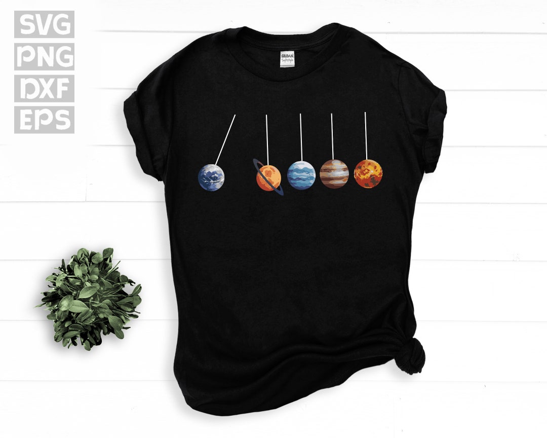 SVG, Png, Dxf, Eps - Hanging Planets Cradle, Outerspace Graphic Art ...