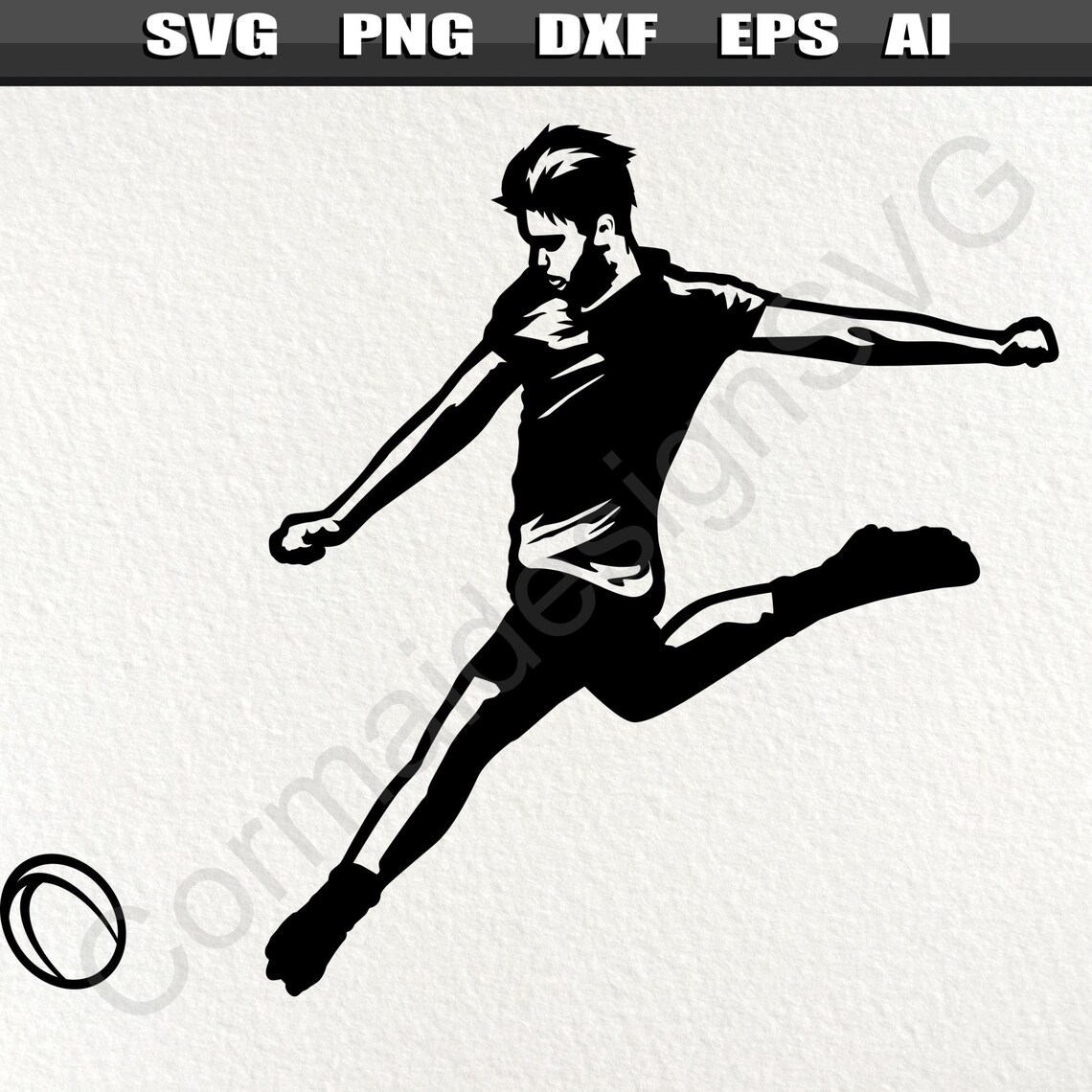Rugby Silhouette Svg, Male Rugby Player Silhouette, Rugby Team ...