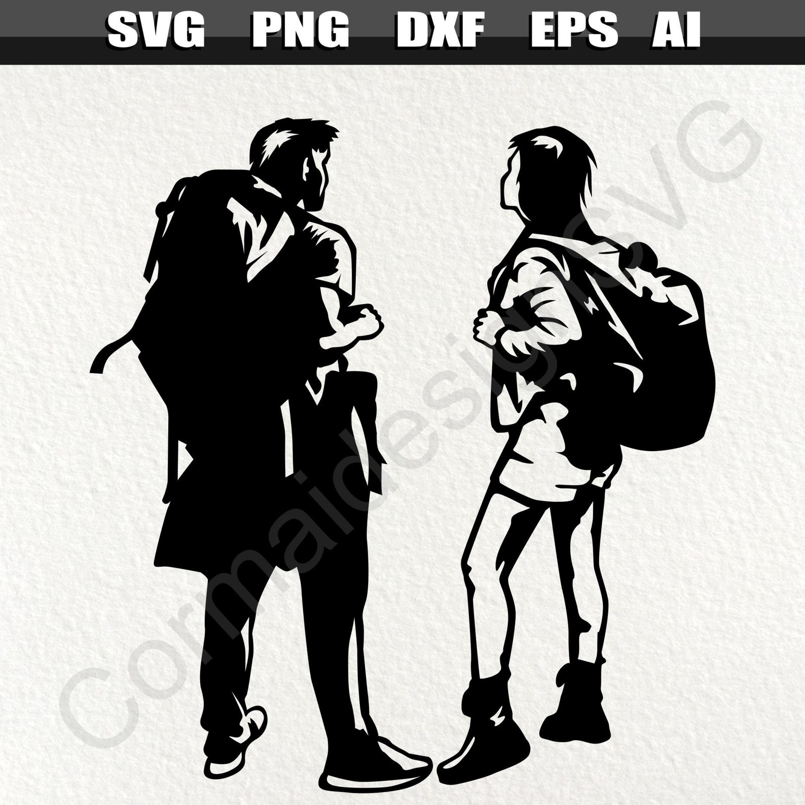 Mann und Frau Wandern Silhouette Svg, Wanderer Silhouette .svg, Mann ...