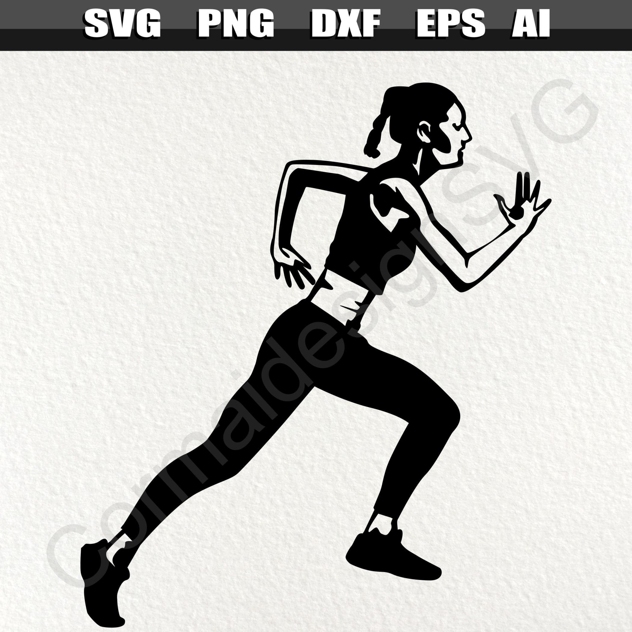 Woman Silhouette Track and Field Svg, Track & Field Svg, Running Svgs ...