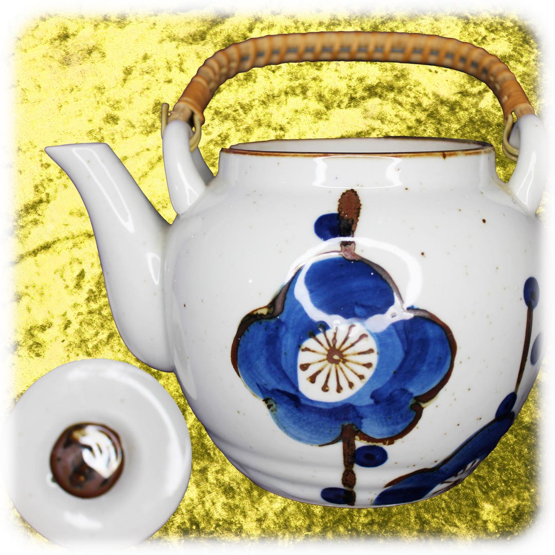 VINTAGE Witchy Teapot • Boho Floral Ceramic • Rustic English Tea Pot ...