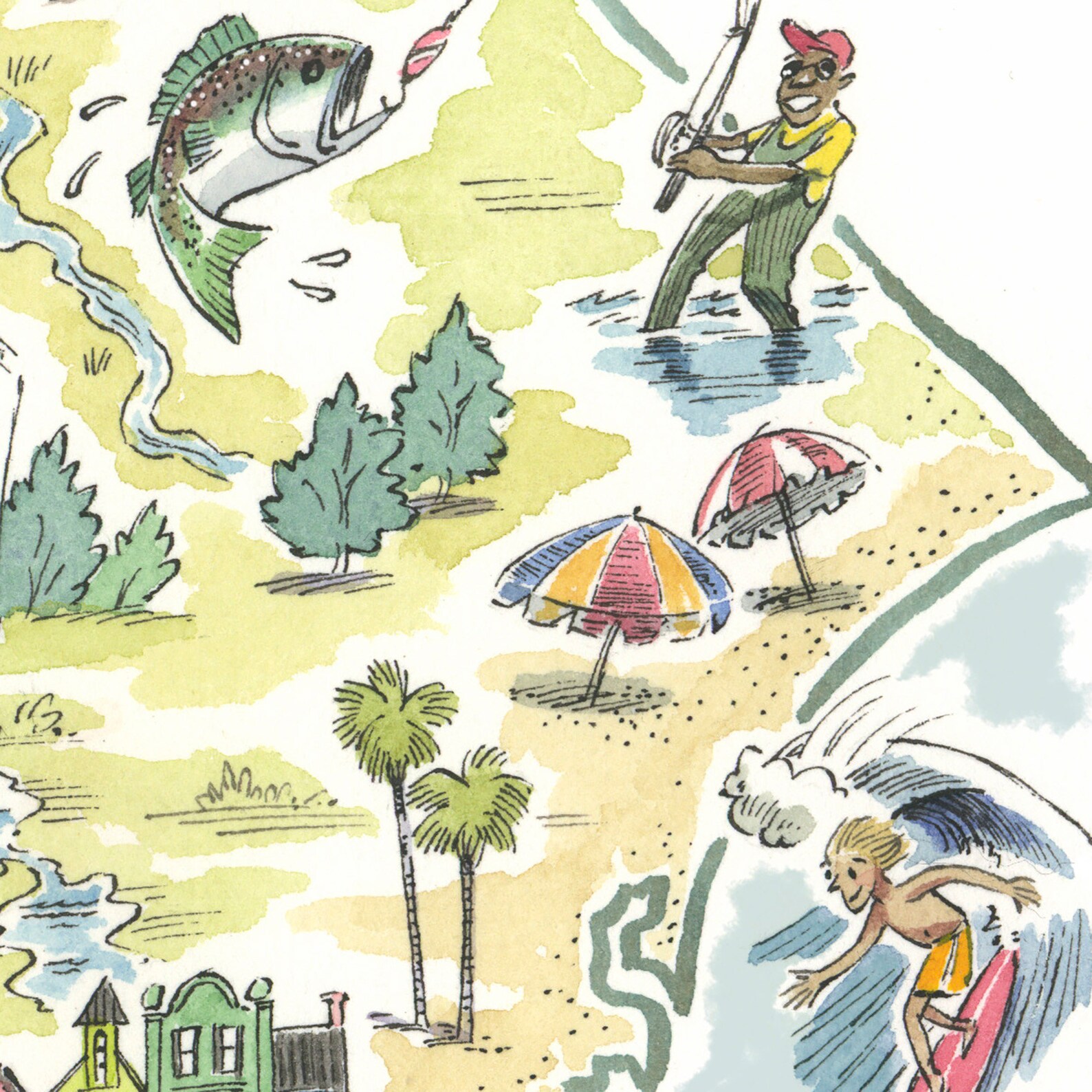 Print of South Carolina, Palmetto State Poster, South Carolina Artwork ...