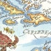 Map Print of the Caribbean, Fine Art Print of Caribbean, Caribbean Sea ...