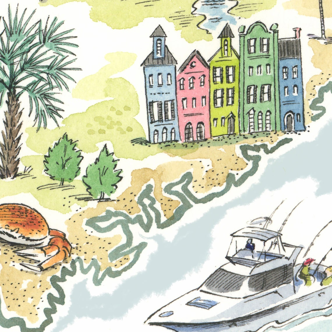 Print of South Carolina, Palmetto State Poster, South Carolina Artwork ...