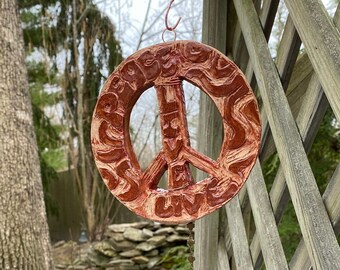 Wavy Peace Sign Wind Chime - Etsy