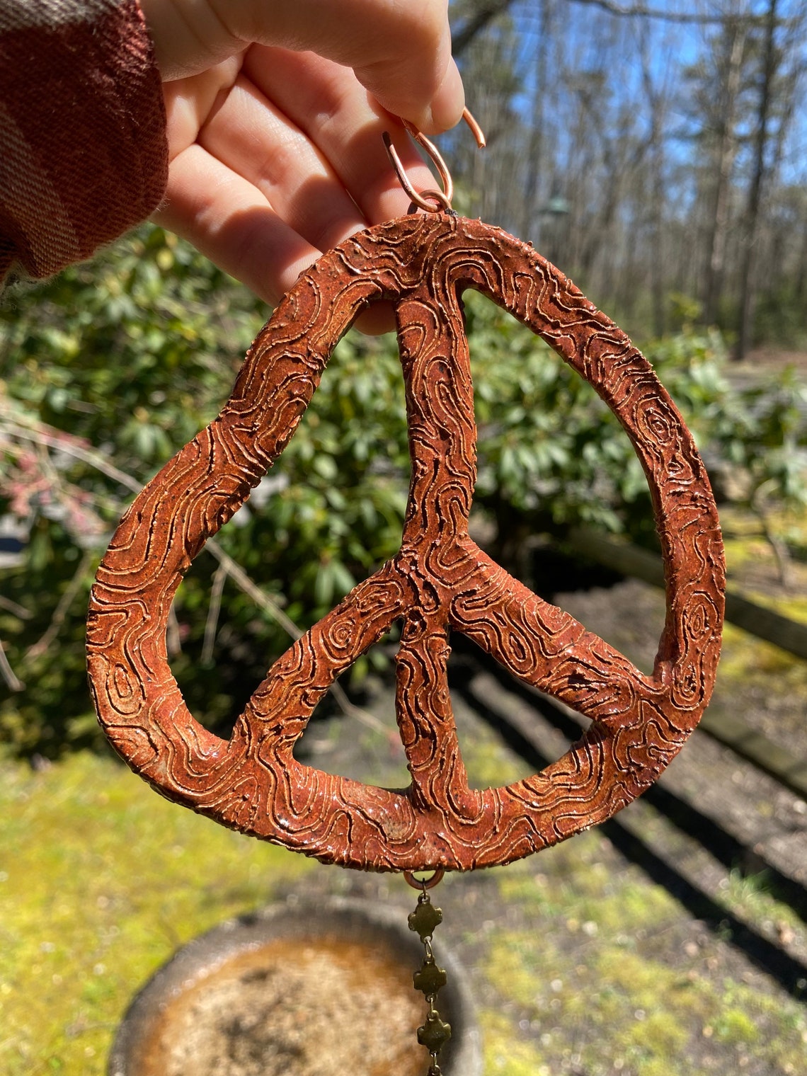 Wavy Peace Sign Wind Chime - Etsy