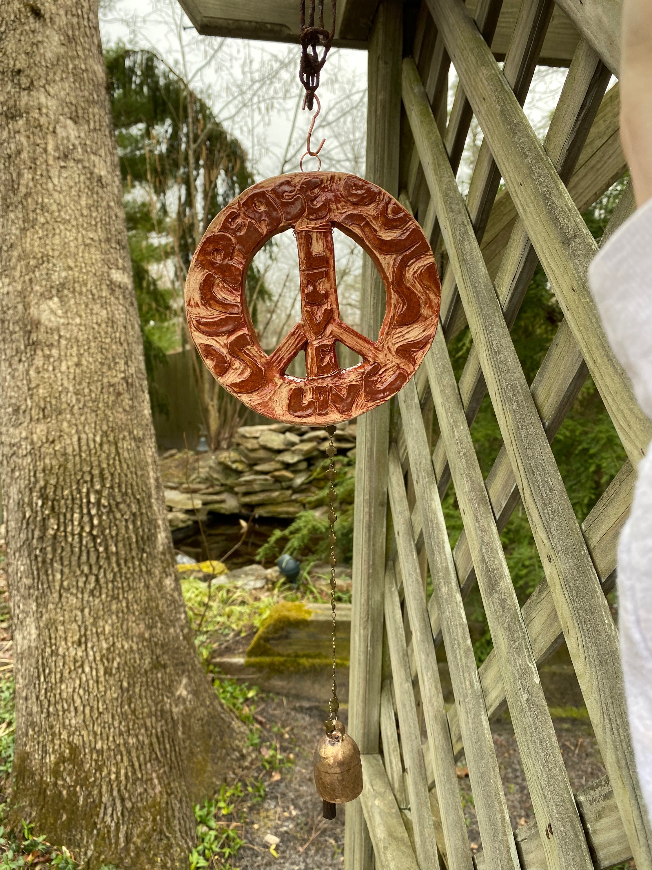 Peace Sign Wind Chime - Etsy