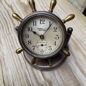 Vintage Chelsea Desk Ship Wheel Clock. Marine Clock. C. 1937-1950 ...
