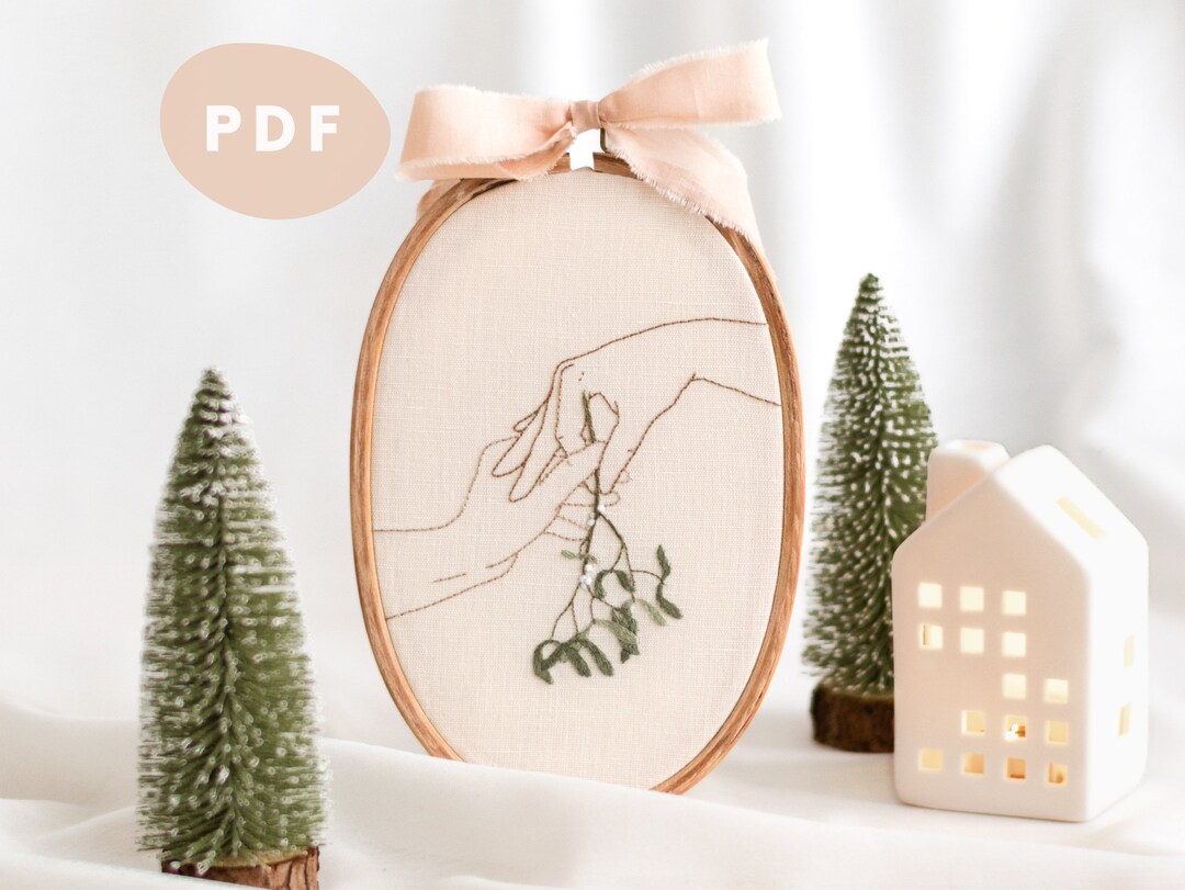 Traditional Embroidery Pattern PDF Hand Embroidery Pattern Minimalist Plant Pattern Hands ...