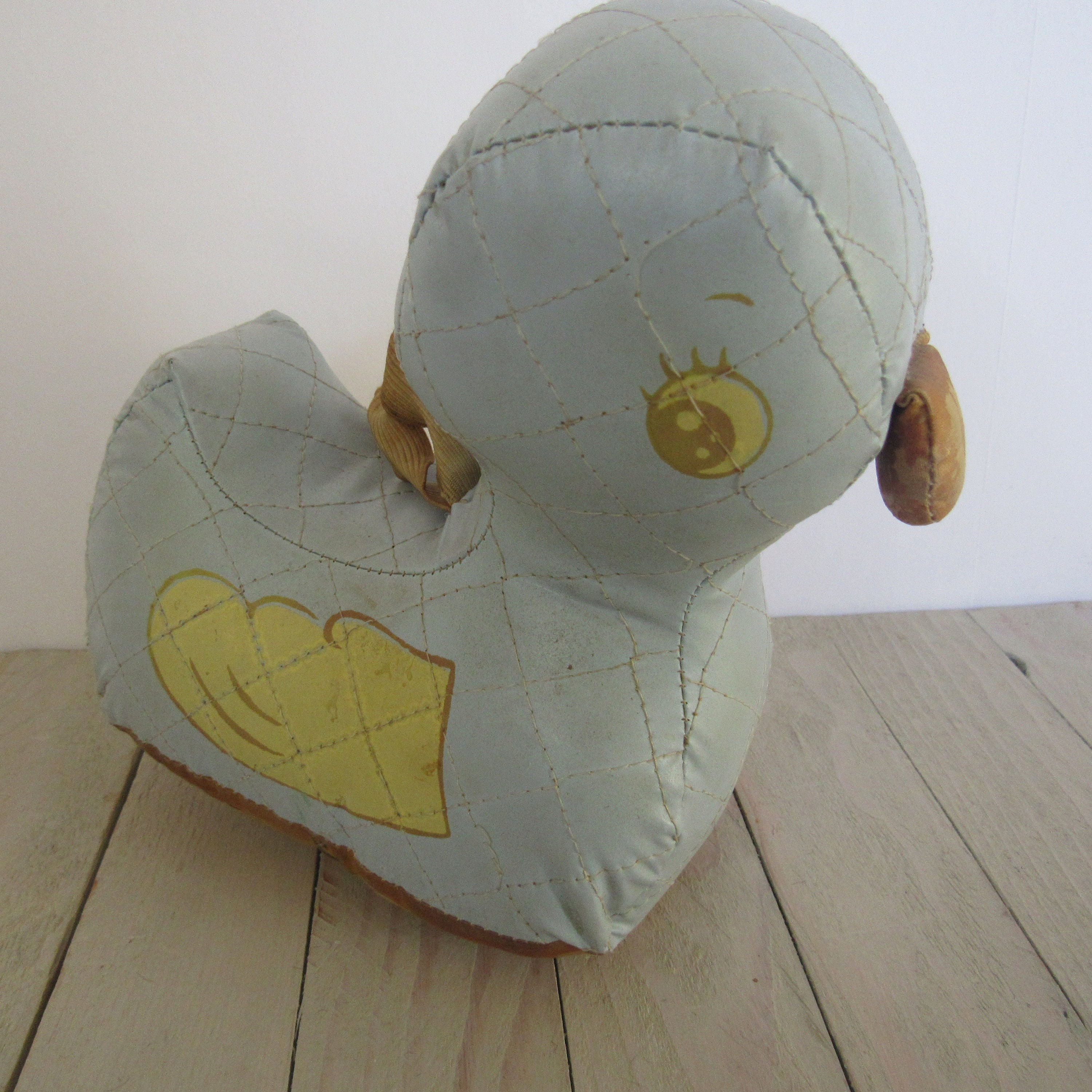 Vintage Stuffed Toy Plush Oil Cloth Duck Duckie Blue Crib Toy - Etsy