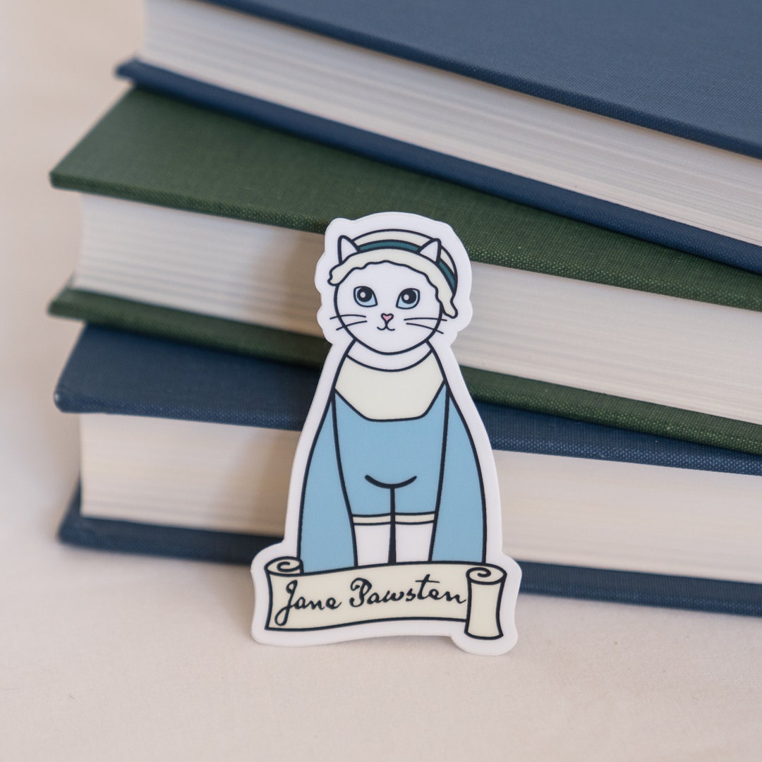Jane Pawsten Sticker | Jane Austen Sticker | Vinyl Decal | Vinyl ...