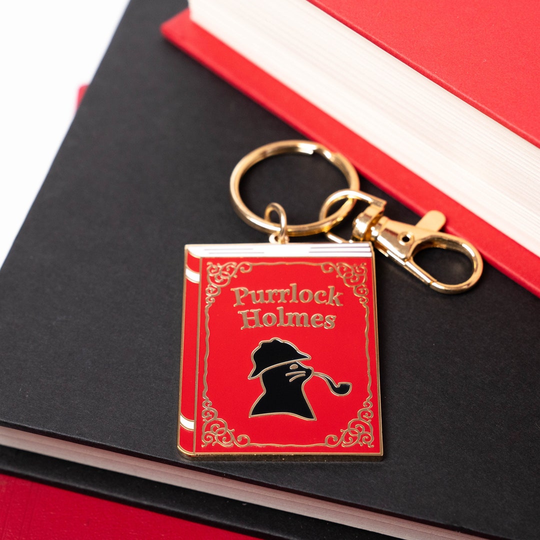 Purrlock Holmes Keychain Sherlock Holmes Keychain Sherlock - Etsy