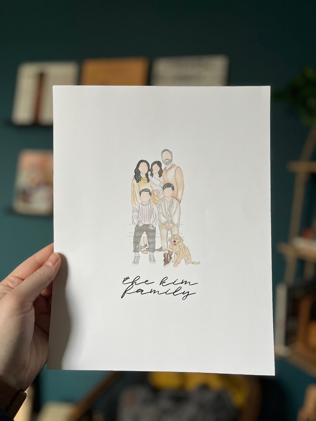 Watercolor Faceless Portrait Print No Background,illustrated Portrait ...