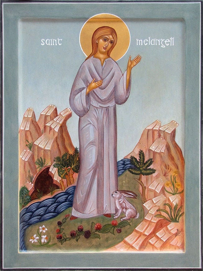 Icon of St Melangell - Etsy UK