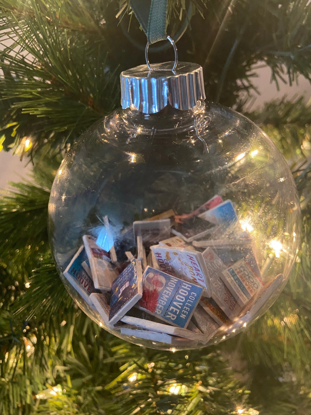 Custom Mini Book Filled Ornament - Etsy