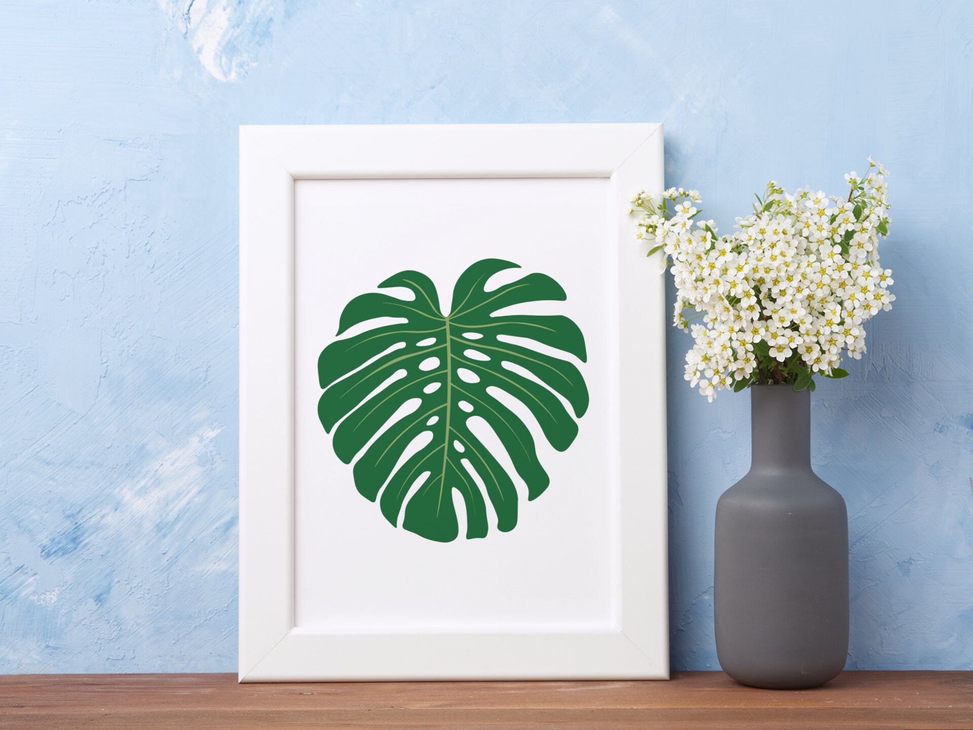 Monstera Deliciosa Portrait Art Print Houseplant Artwork - Etsy