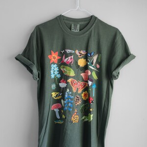 Forest Life Comfort Colors® Cotton T-shirt: Nature Illustrated Graphic ...