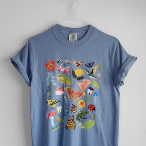 Forest Life Comfort Colors® Cotton T-shirt: Nature Illustrated Graphic ...