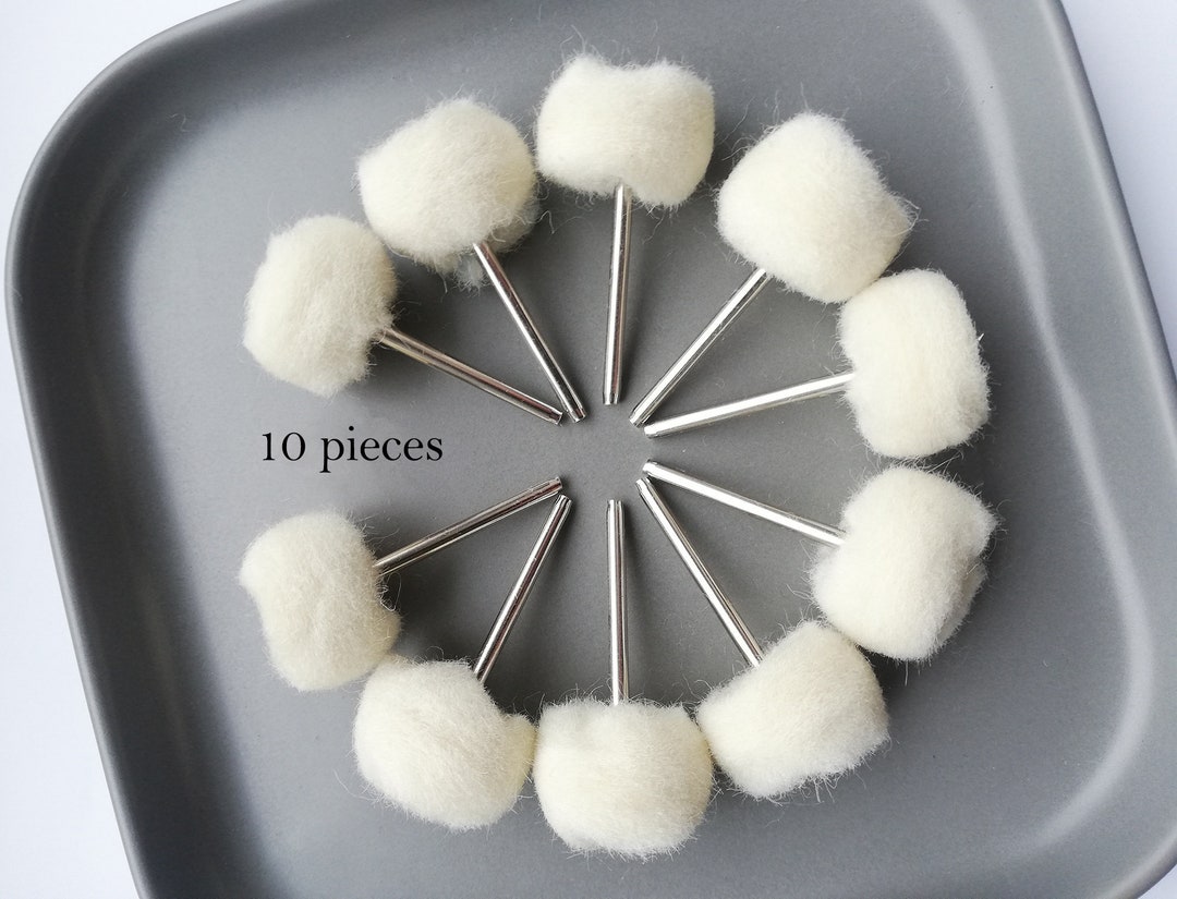 Resin Polishing Buffing Heads. A SET of 10 Polishing Heads. Wool/felt ...