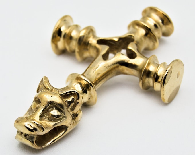 Viking Norse Wolf Cross Pendant Necklace Fossi Iceland 10th Century - Etsy