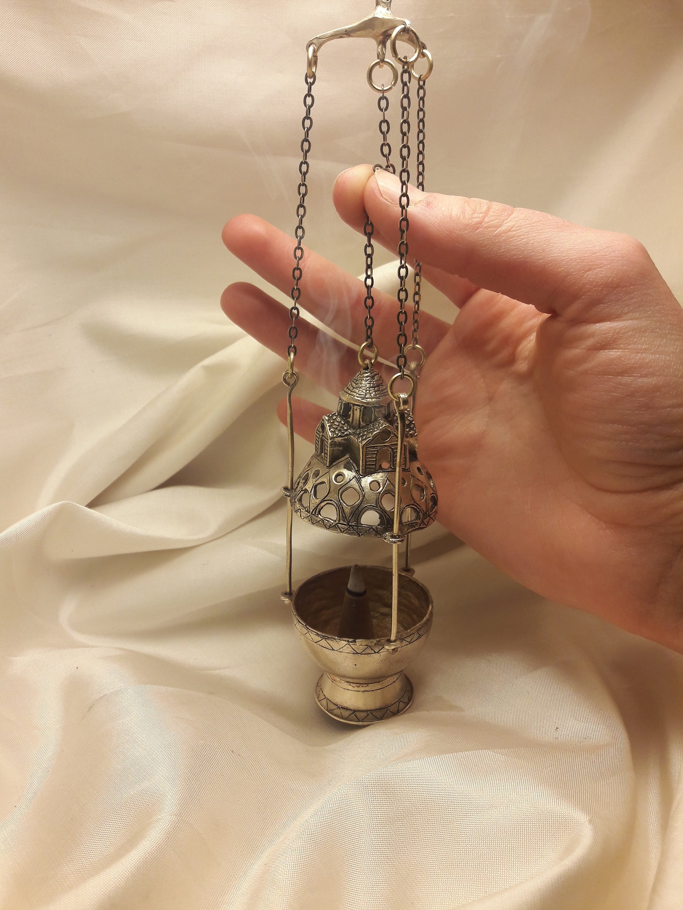 Bronze casted hanging incense burner based on medieval finds | Etsy