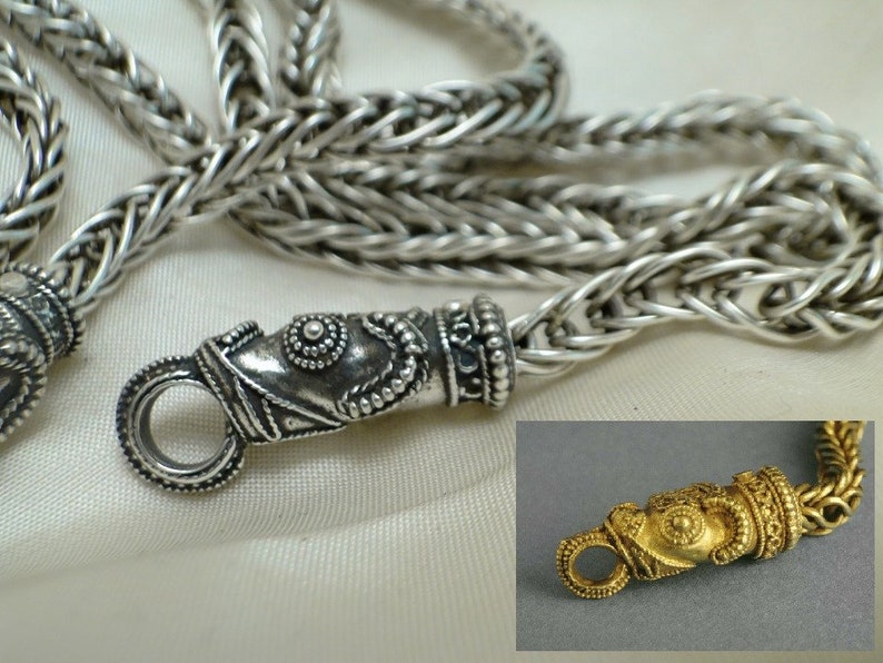 Replica of Viking Chain With Terminals in Jelling Style Animal - Etsy