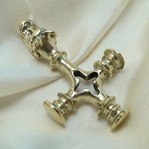 Viking Norse Wolf Cross Pendant Necklace Fossi Iceland 10th | Etsy