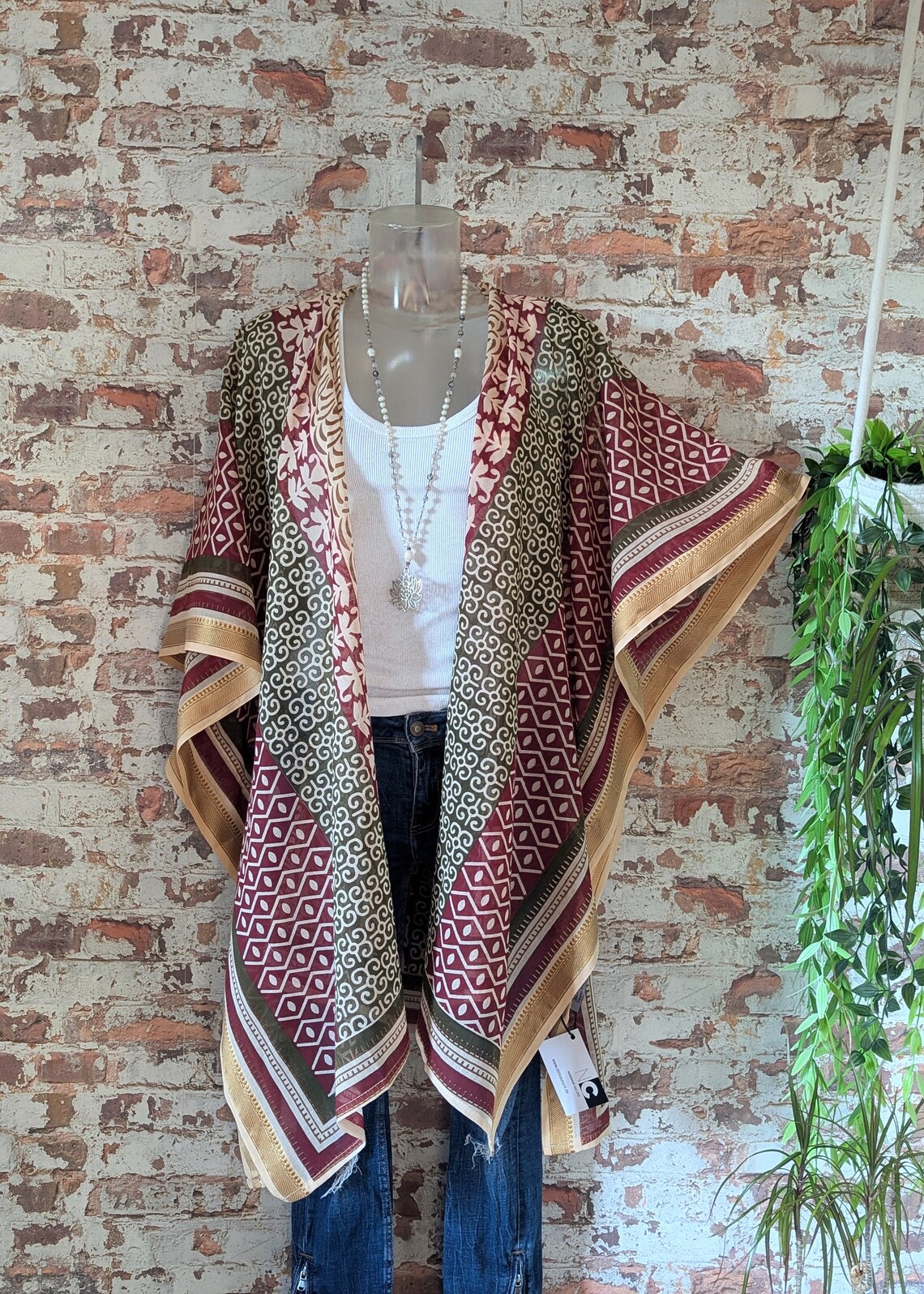 Nici COUTURE Ibiza Kimono Ethno Robe Folklore Tunic Kaftan Sarong Gipsy ...