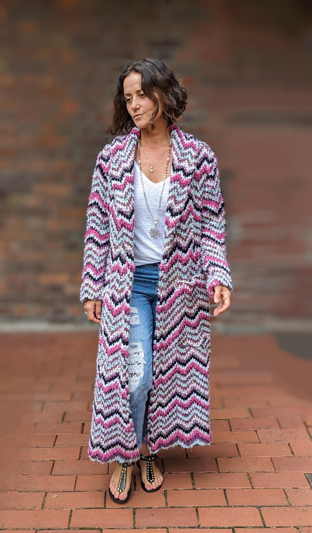 Nici COUTURE Ibiza Thick Knitted Coat FANTASIE Cozy Cardigan Knit With ...