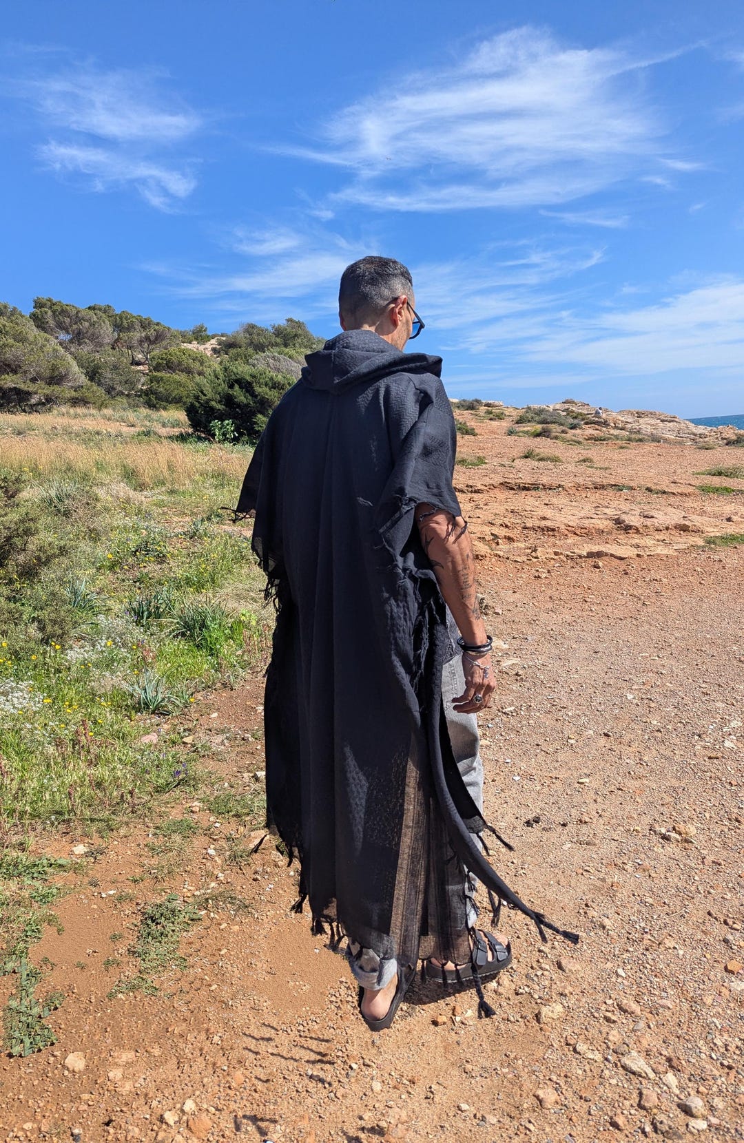 Nici Couture MEN Pali Kimono Hoodie Long IBIZA Kaftan With Hood Boho ...