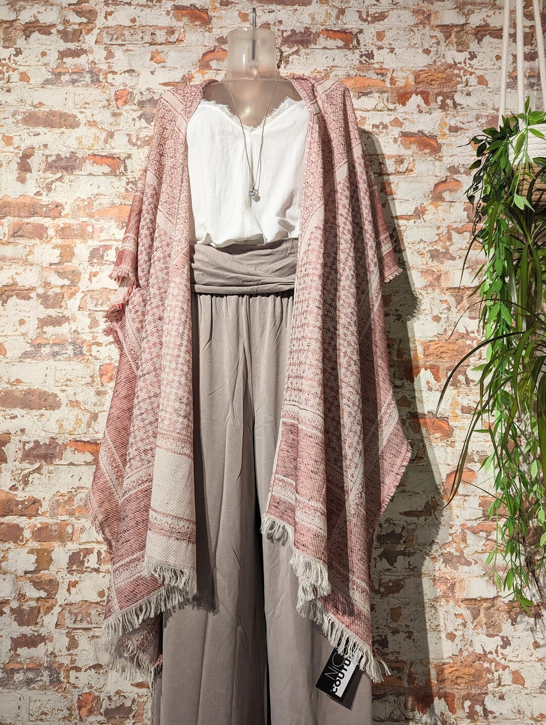 Nici COUTURE Ibiza Kimono Ethno Rosé Oversize Coat Folklore Tunic Boho ...