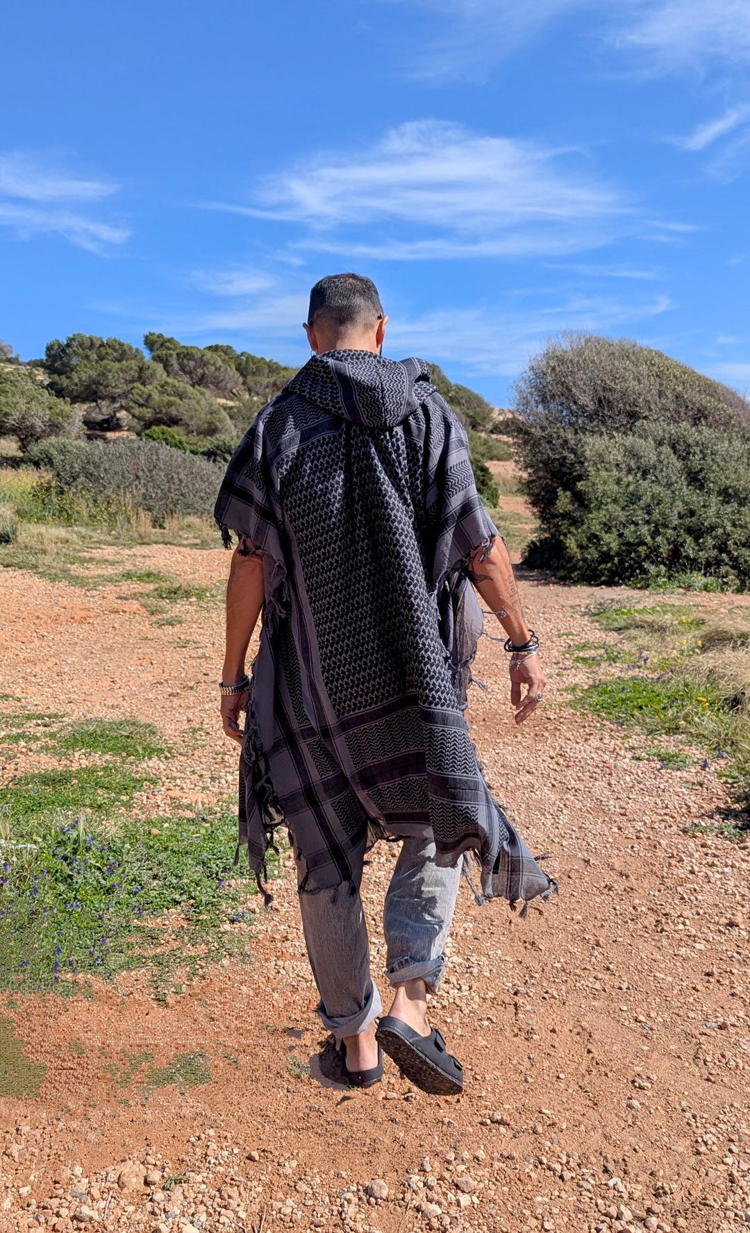 Nici Couture MEN Pali Kimono Hoodie Long IBIZA Kaftan With Hood Boho ...