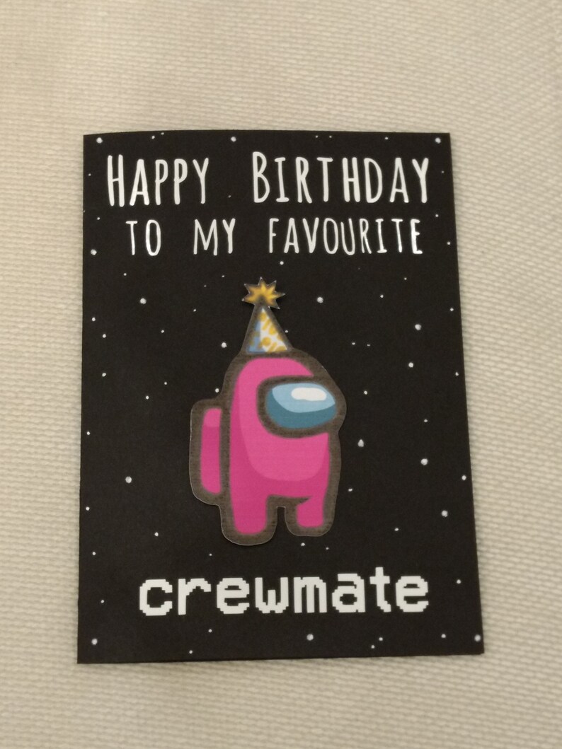 Among Us Happy Birthday Card, Available With Crewmate or Imposter ...