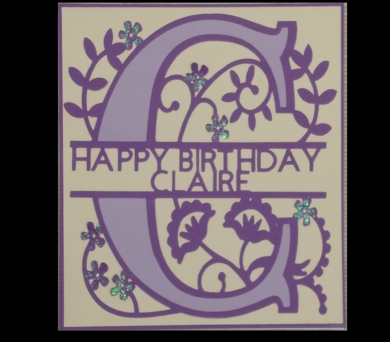 Personalised alphabet birthday card made to order, customised with ...