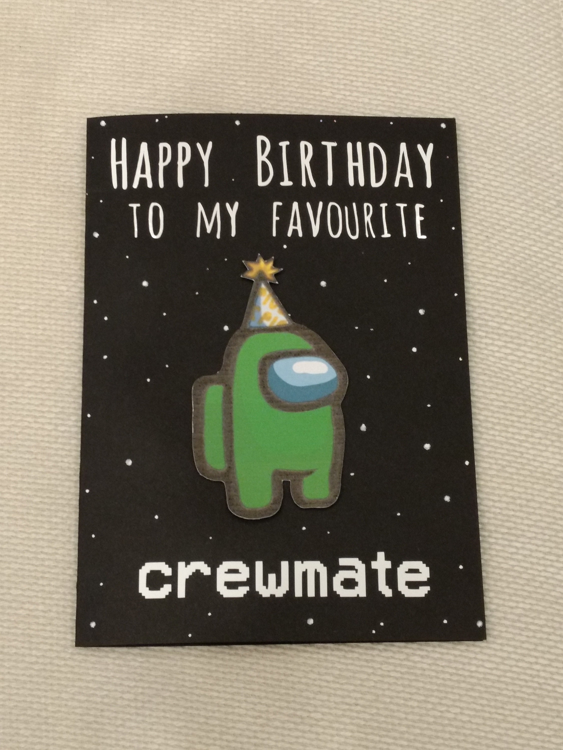 Among Us Happy Birthday Card, Available With Crewmate or Imposter ...